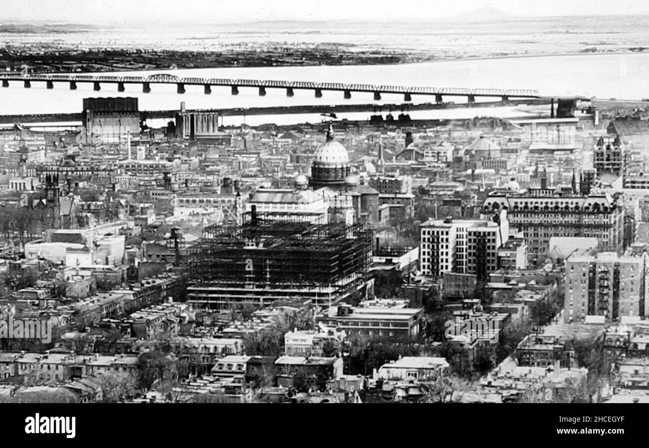 Panorama of Montreal Canada, early 1900s Stock Photo - Alamy