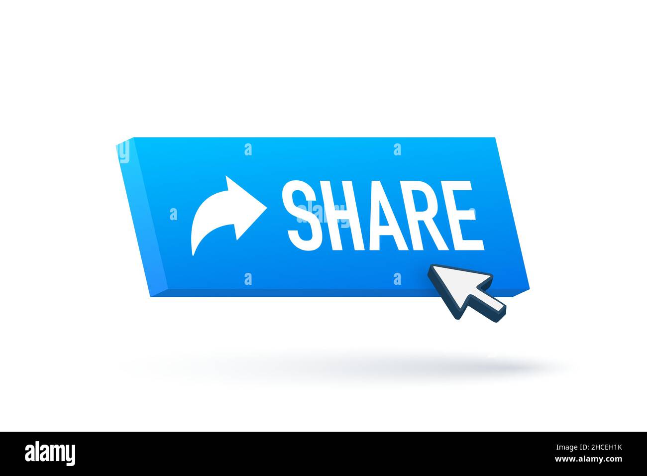 Share button, great design for any purposes. White background. Cartoon ...