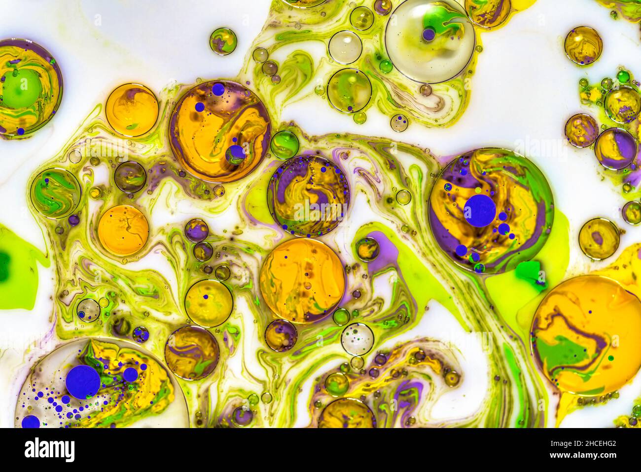 Oil mixed with paint form an abstract image Stock Photo - Alamy