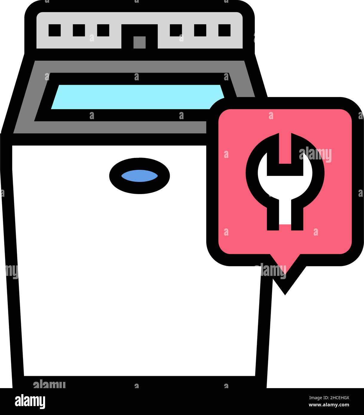ice maker repair color icon vector illustration Stock Vector Image ...