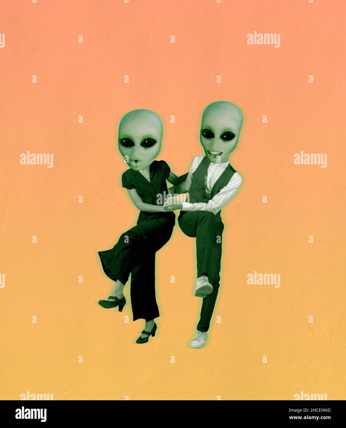 Alien Dancing Premium Vector | Cute Alien Dancing Ballet On Ufo