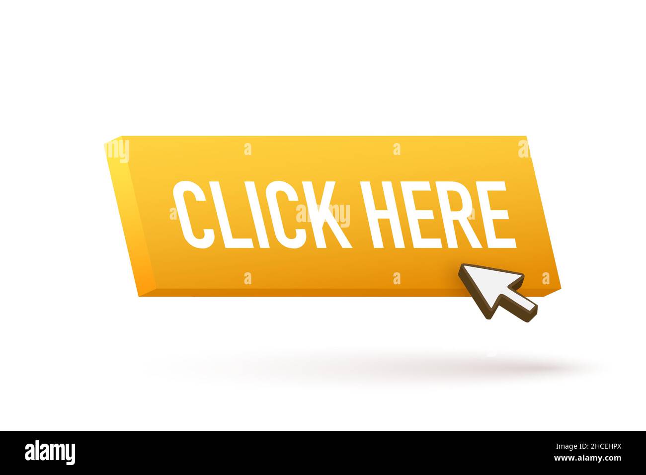 Yellow click here on white background. Digital download. Click here ...