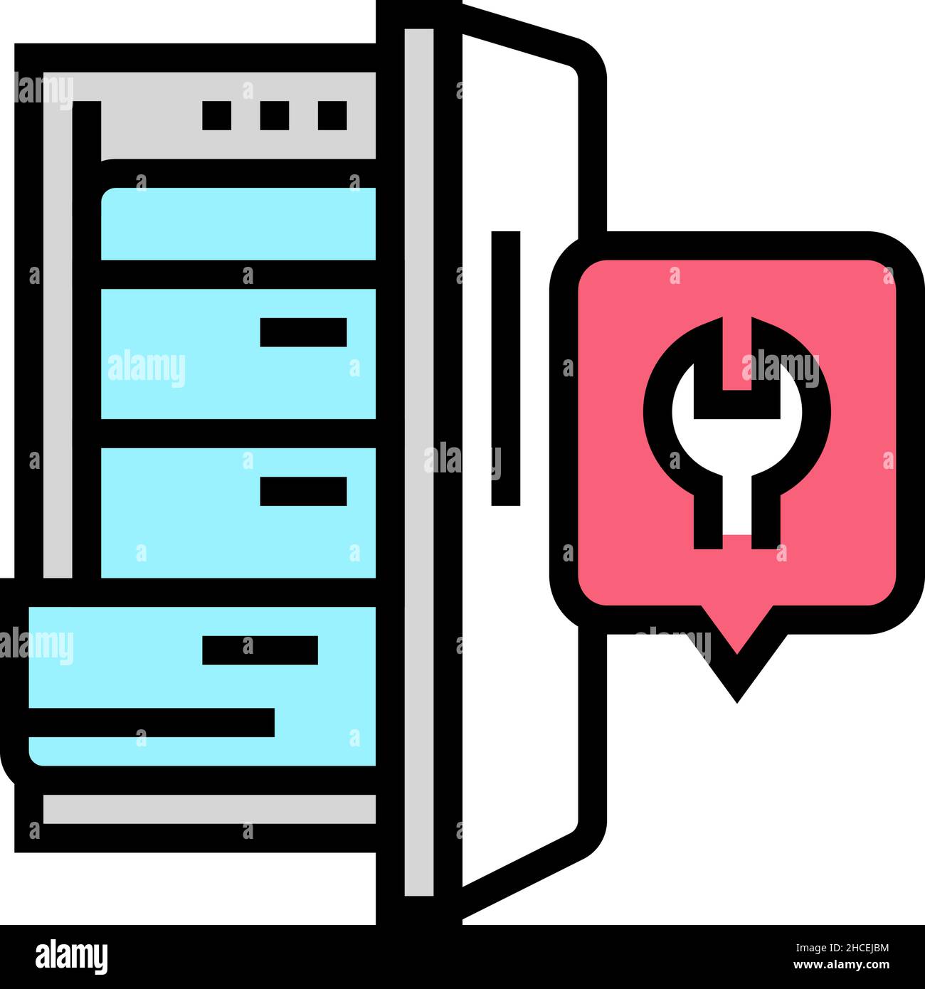 freezer repair color icon vector illustration Stock Vector Image & Art ...