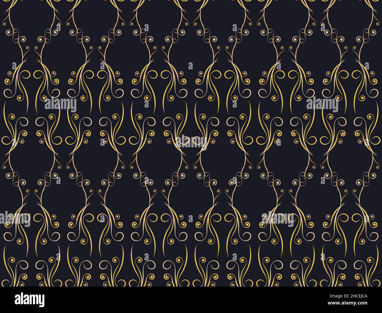 Art deco seamless pattern. Vintage background with curls. Linear art ...