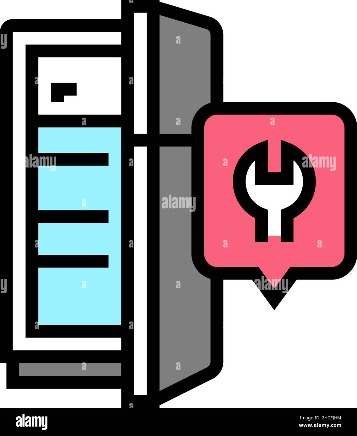 refrigerator repair color icon vector illustration Stock Vector Image ...