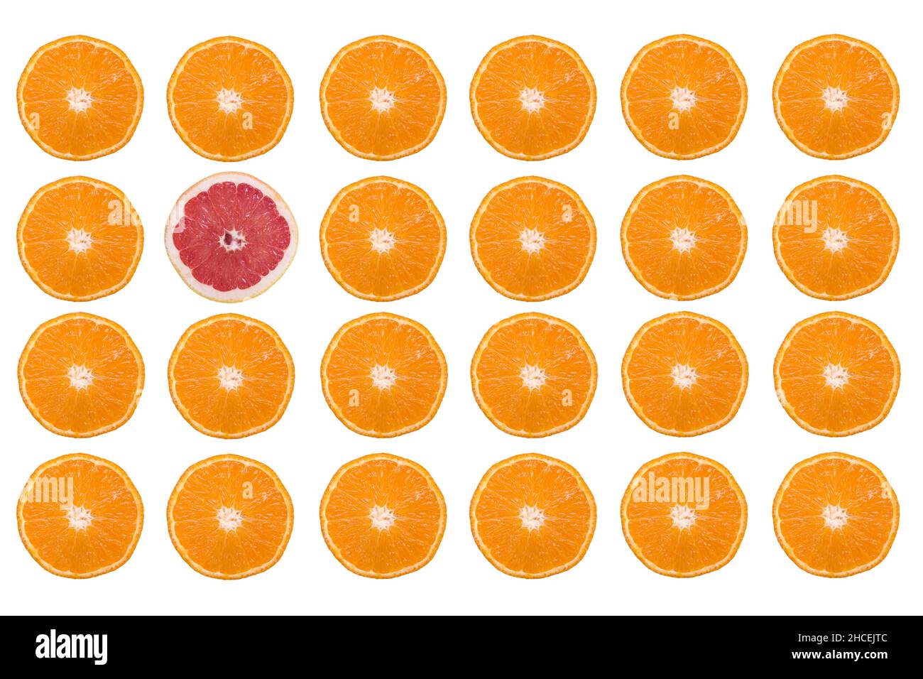 A beautiful illustration of red slice's of an orange and a slice of ...