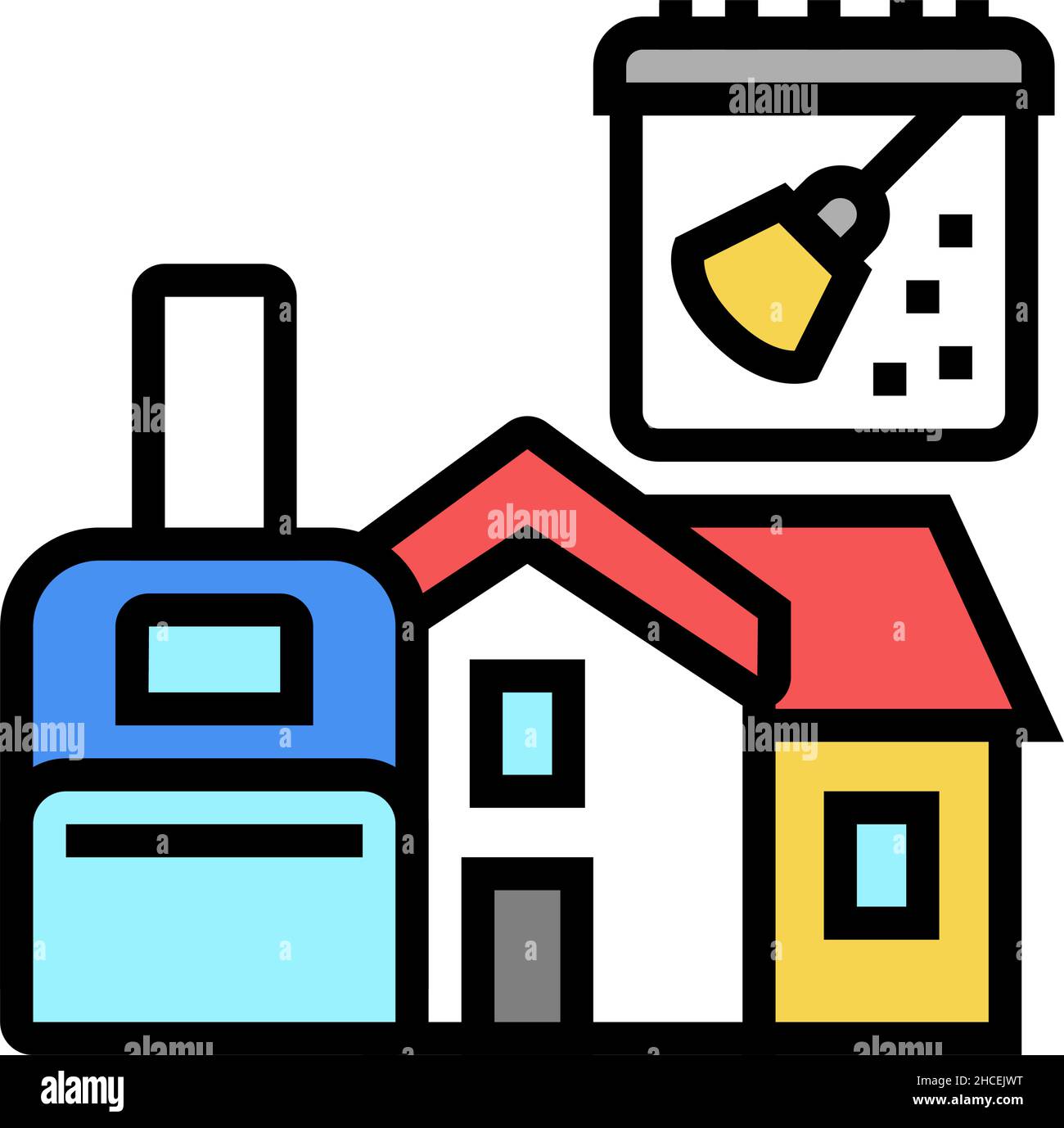 holiday rental cleaning color icon vector illustration Stock Vector ...