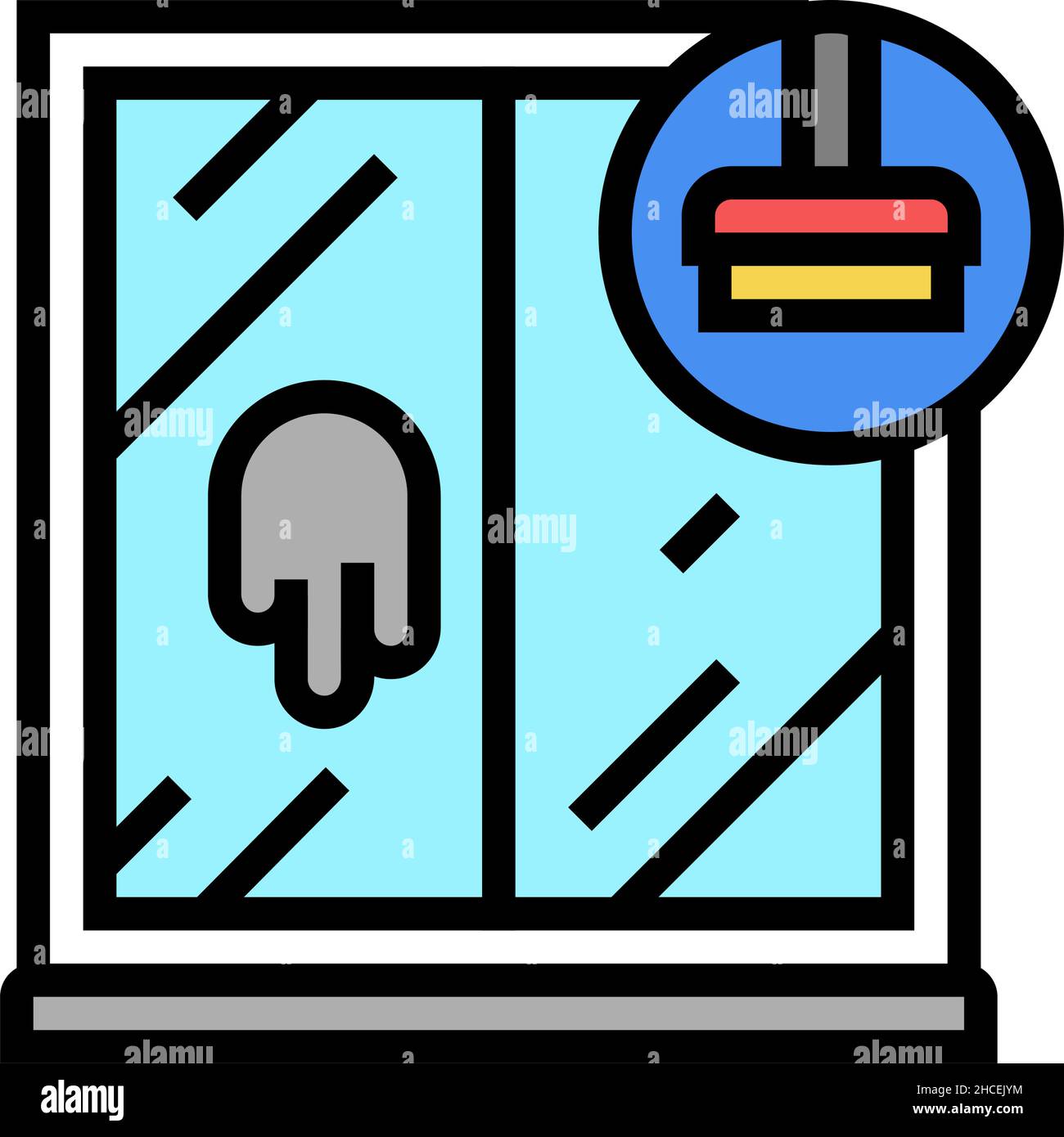 window cleaning color icon vector illustration Stock Vector Image & Art ...