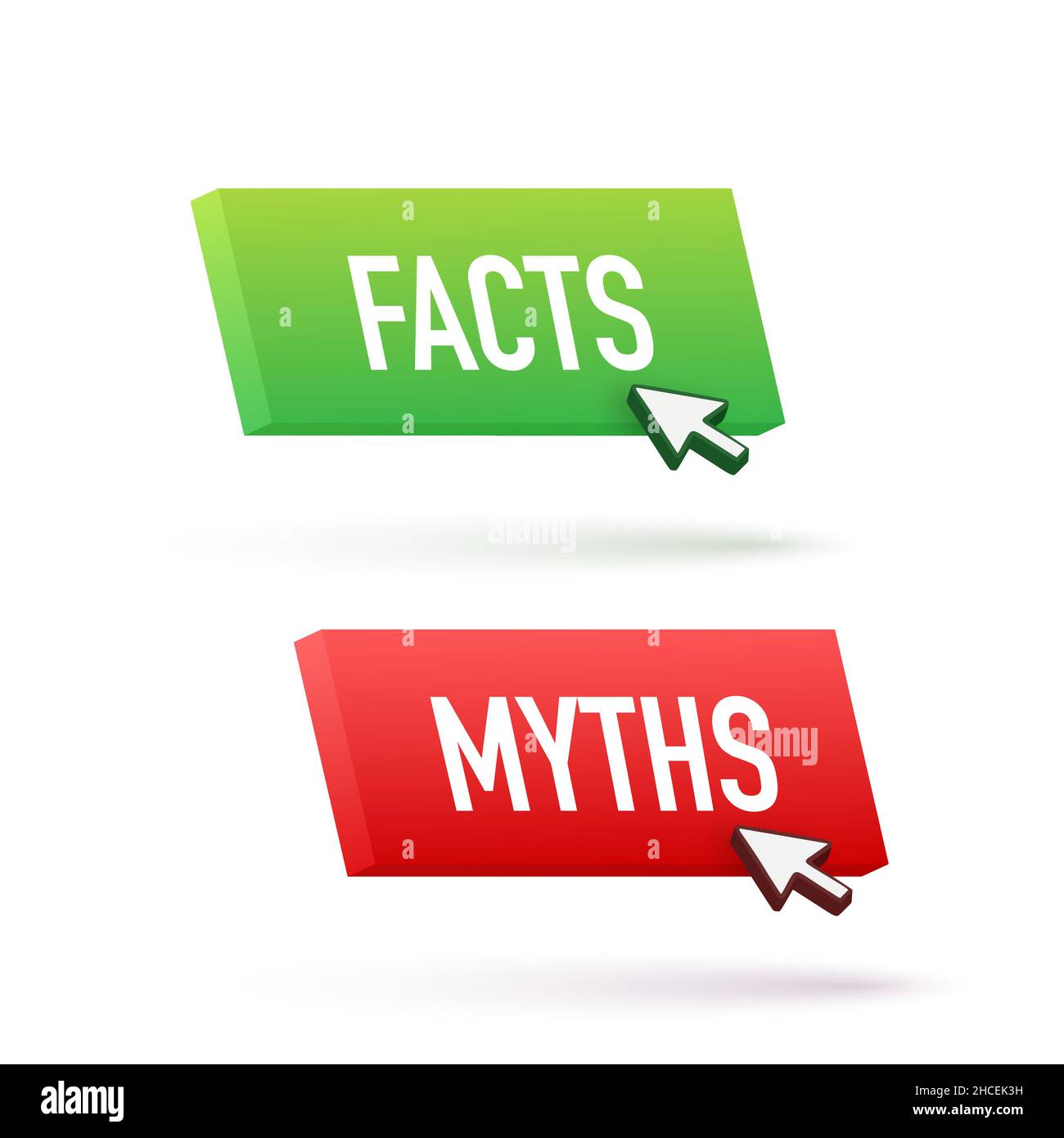 Myths facts button. Facts, great design for any purposes. Vector stock ...