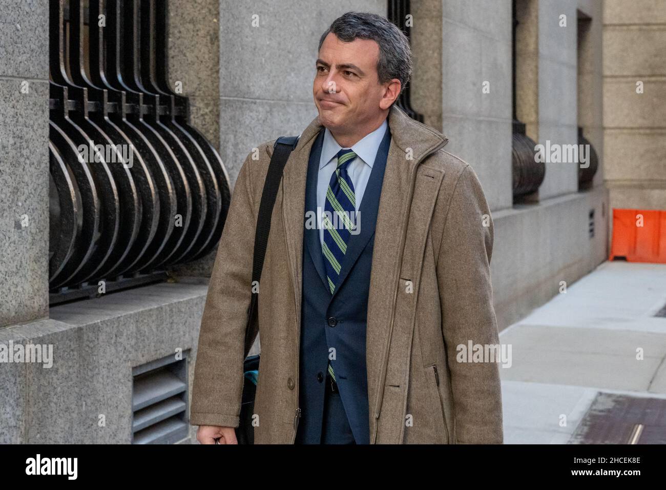 Defense counsel Christian Everdell arrives at the federal courthouse in ...