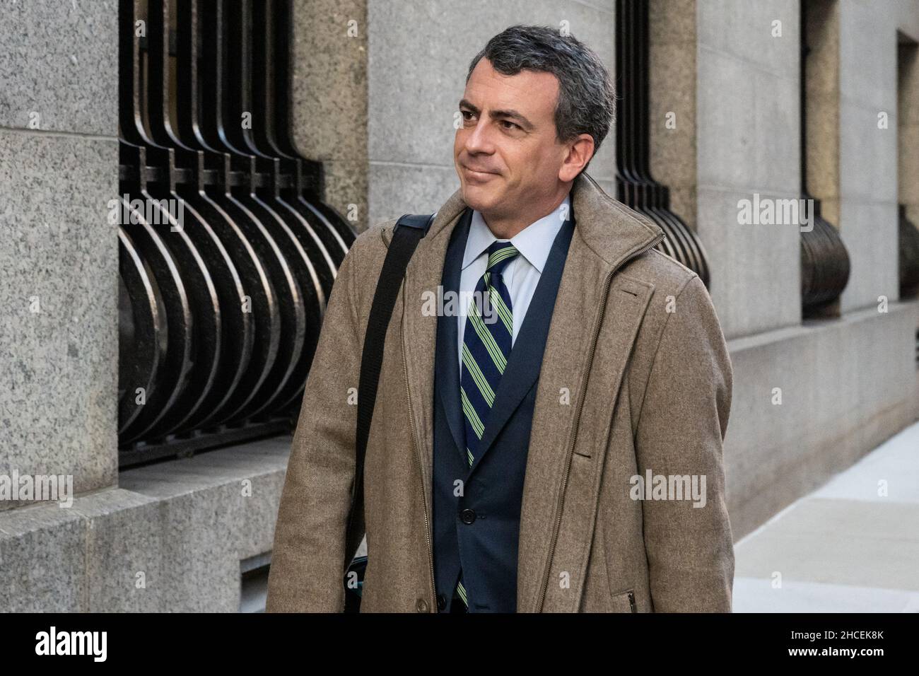 Defense counsel Christian Everdell arrives at the federal courthouse in ...