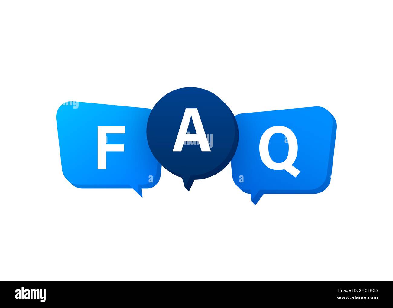 Frequently asked questions FAQ banner. Computer with question icons. Vector stock illustration ...