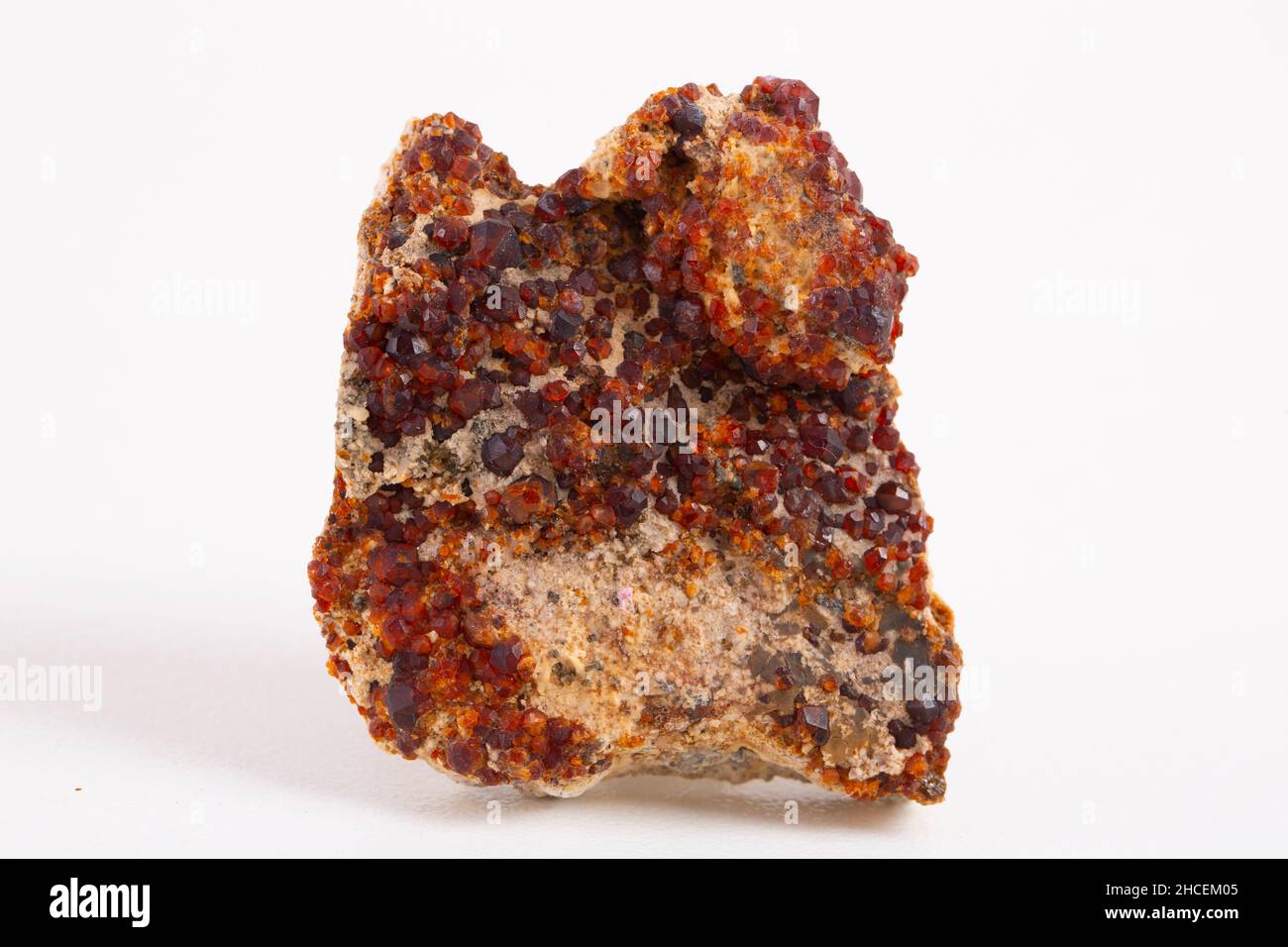 garnet mineral specimen stone rock geology gem crystal Stock Photo - Alamy