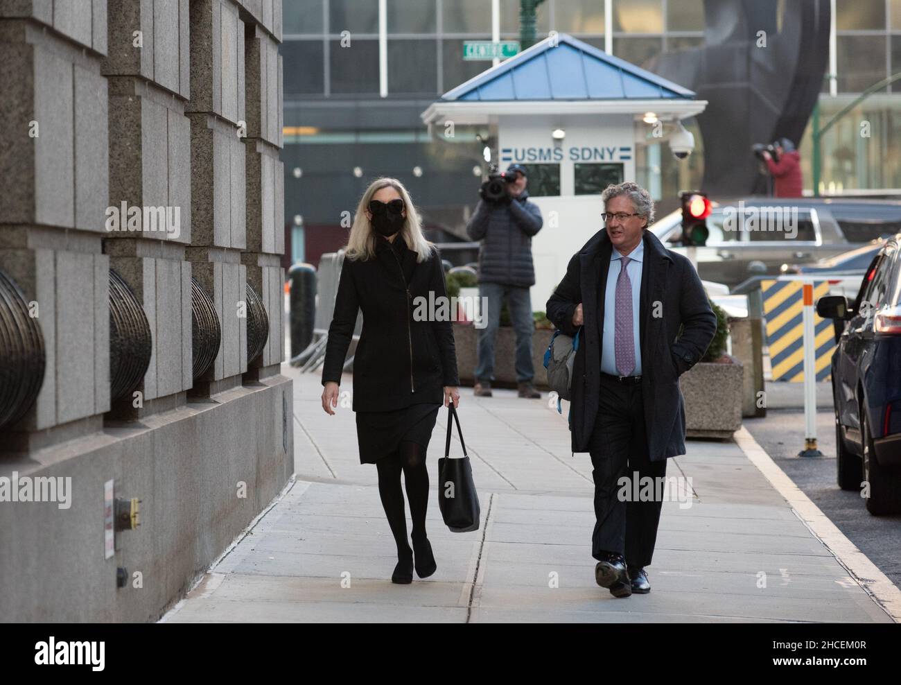 Defense attorneys Laura Menninger and Jeffrey Pagliuca, arriving at the ...