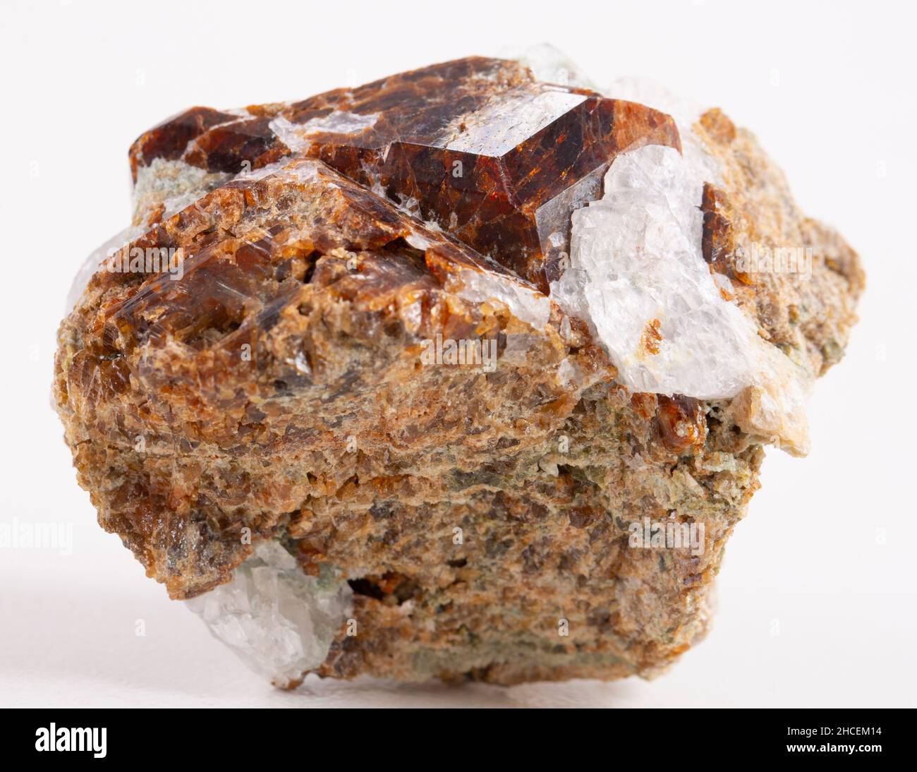 garnet mineral specimen stone rock geology gem crystal Stock Photo - Alamy