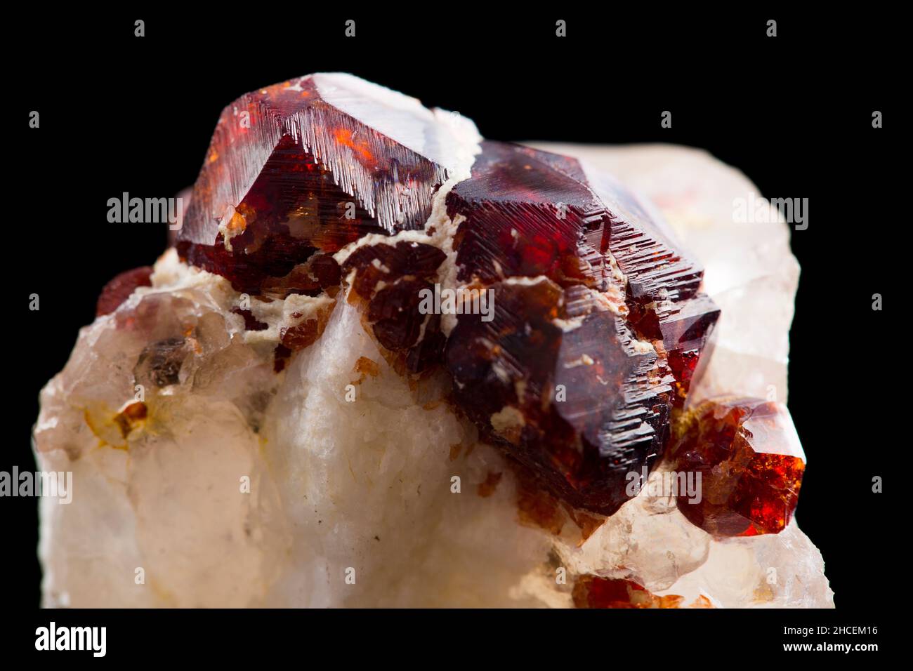 garnet mineral specimen stone rock geology gem crystal Stock Photo - Alamy