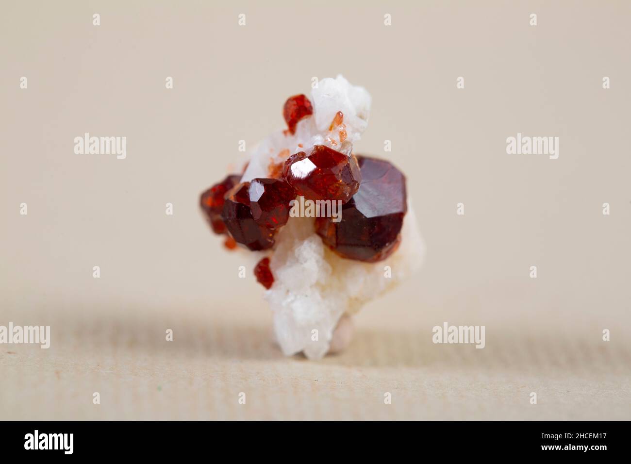 garnet mineral specimen stone rock geology gem crystal Stock Photo - Alamy