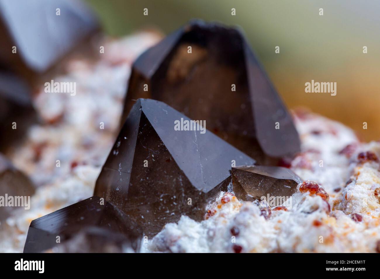 garnet mineral specimen stone rock geology gem crystal Stock Photo - Alamy