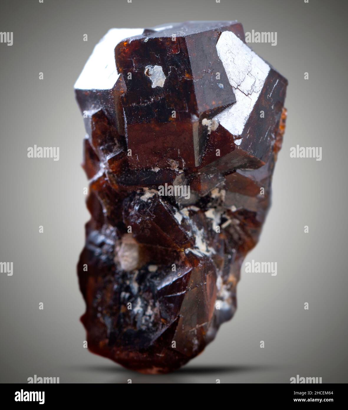garnet mineral specimen stone rock geology gem crystal Stock Photo - Alamy