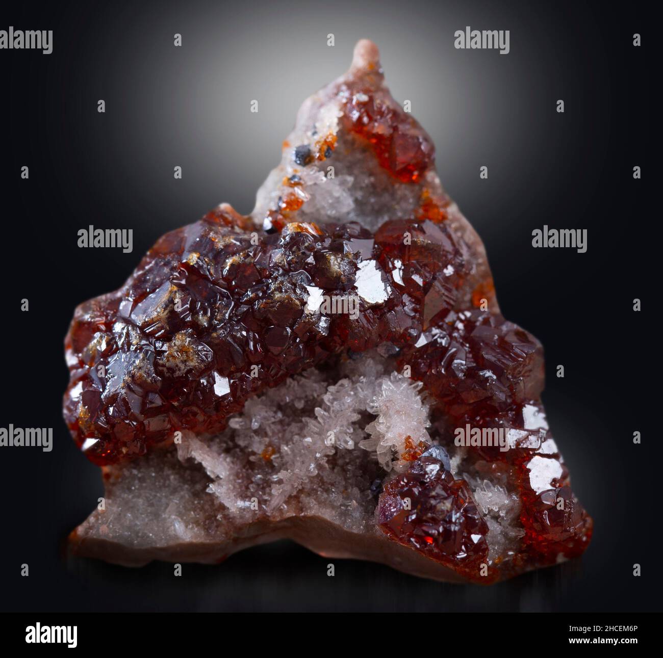 garnet mineral specimen stone rock geology gem crystal Stock Photo - Alamy