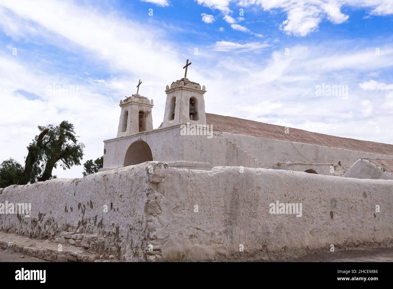 Catholic old church in Chiu Chiu in Atacama region of Chile. Built in ...
