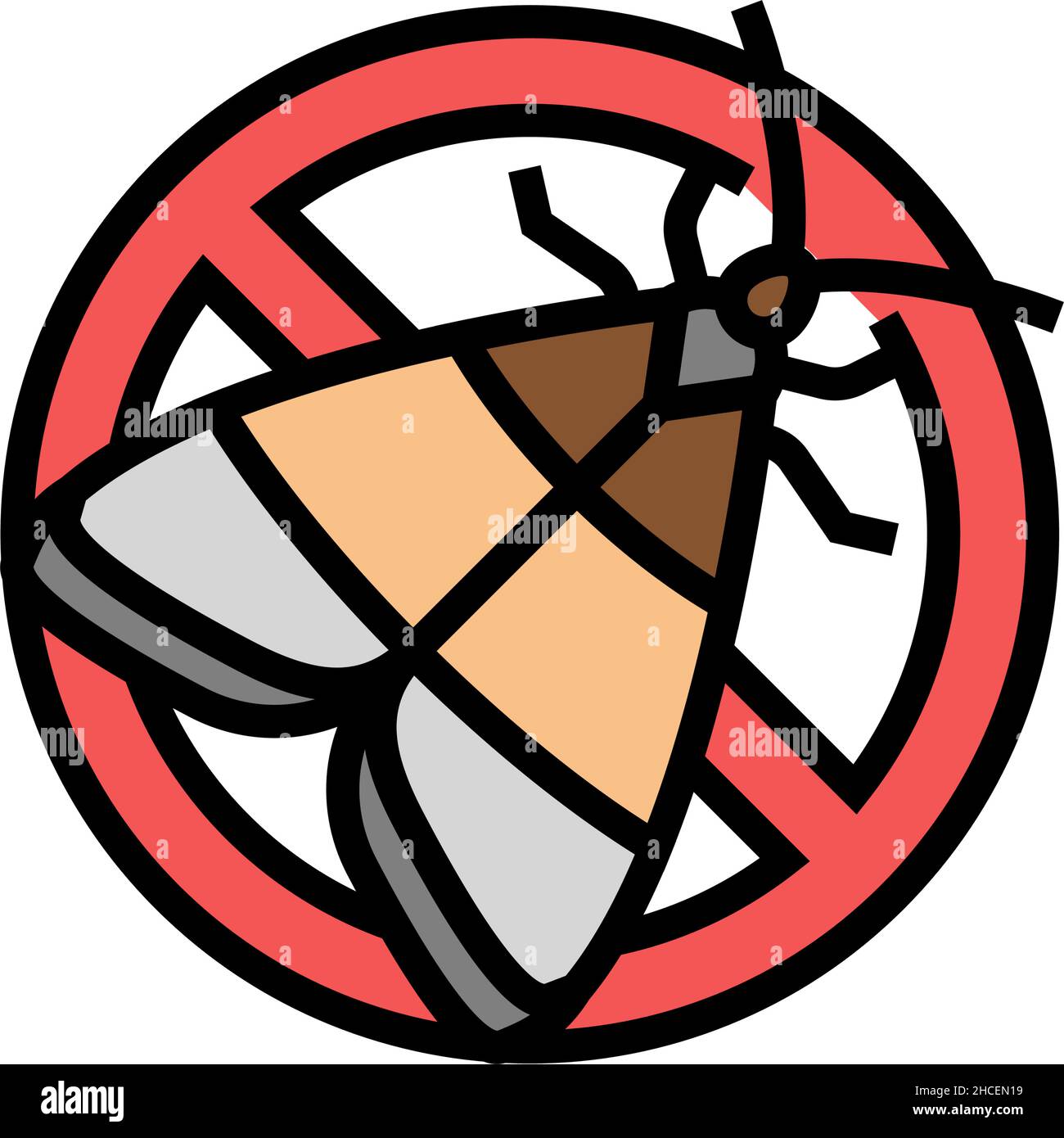 moth control color icon vector illustration Stock Vector Image & Art ...