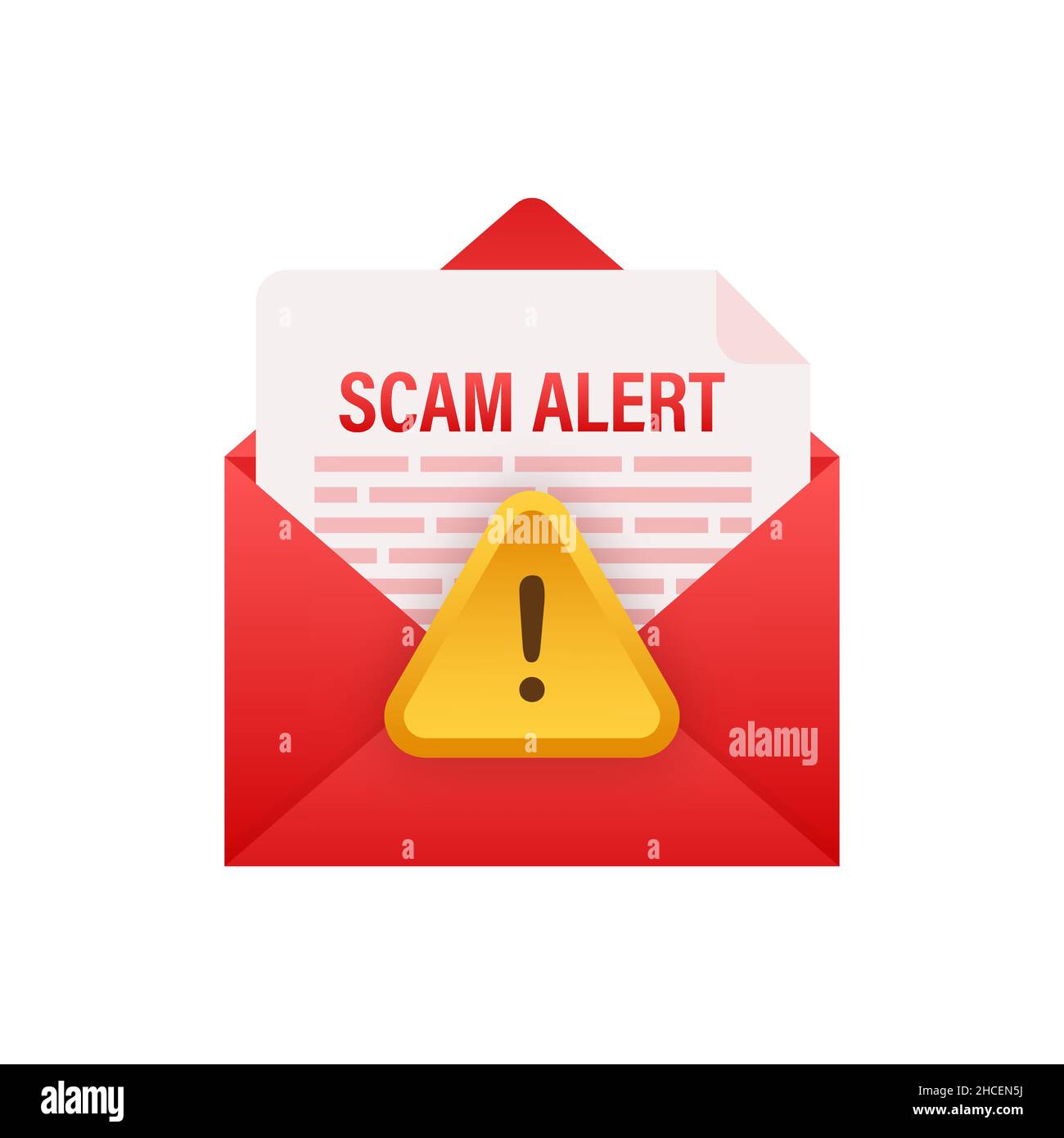 Scam alert. Hacker attack and web security vector concept, phishing ...