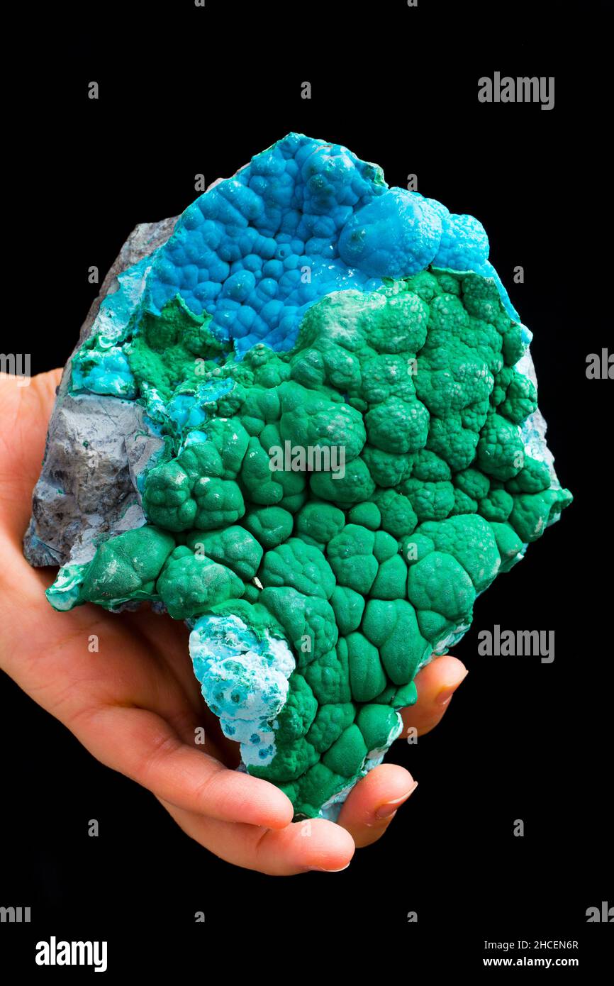 Chrysocolla, mineral specimen stone rock geology gem crystal Stock ...