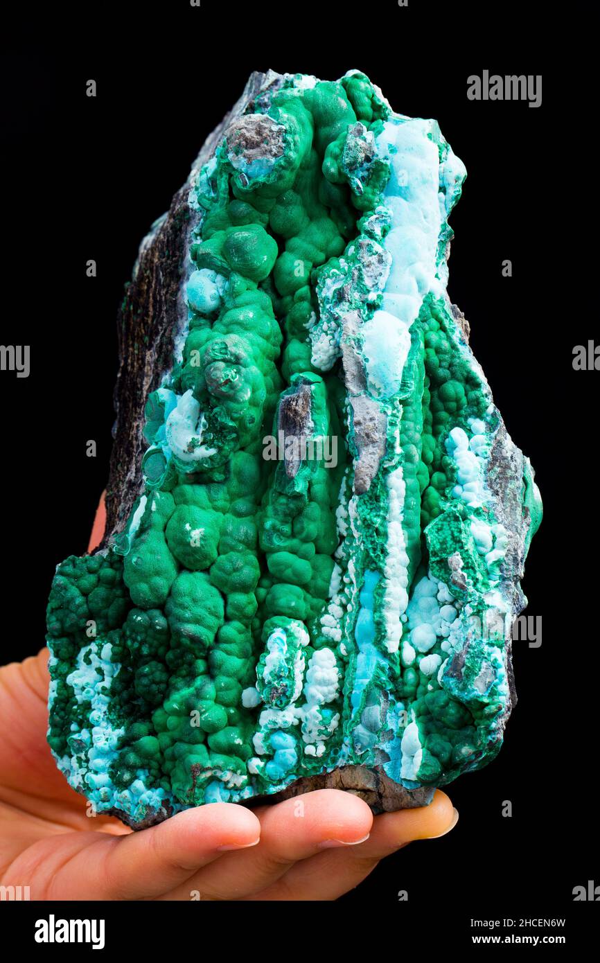 Chrysocolla, mineral specimen stone rock geology gem crystal Stock ...