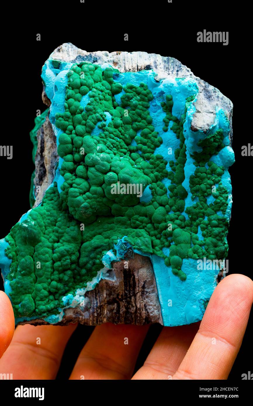 Chrysocolla, mineral specimen stone rock geology gem crystal Stock ...