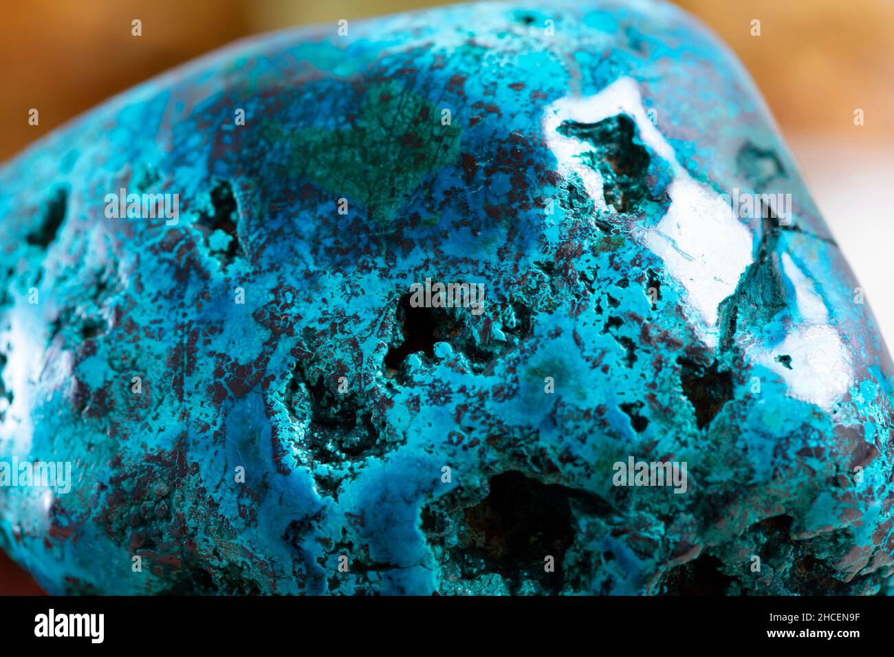 Chrysocolla, mineral specimen stone rock geology gem crystal Stock ...