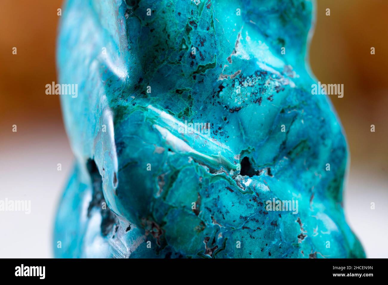 Chrysocolla, mineral specimen stone rock geology gem crystal Stock ...