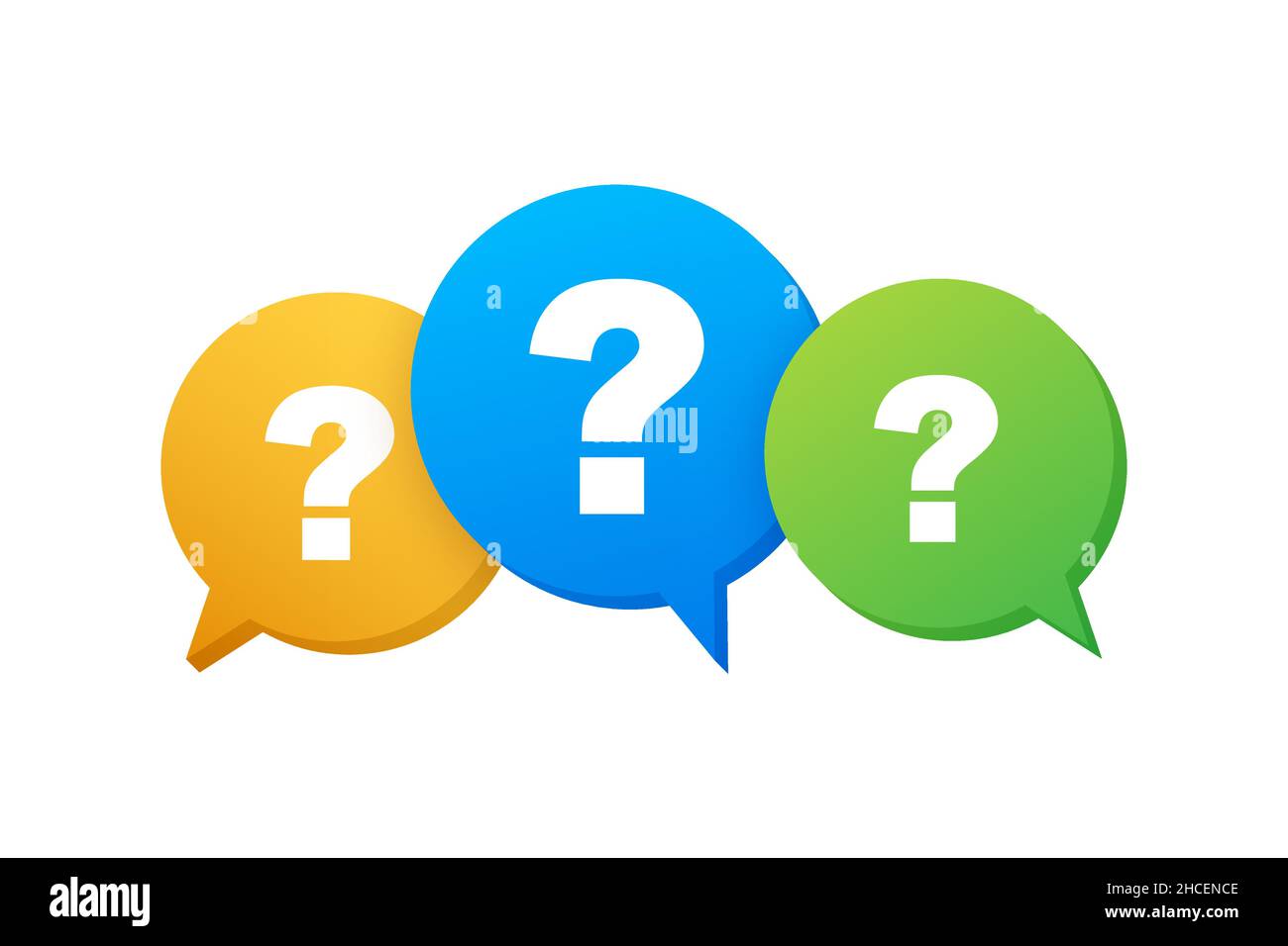 Color bubble with Question mark set. Vector stock illustration Stock ...