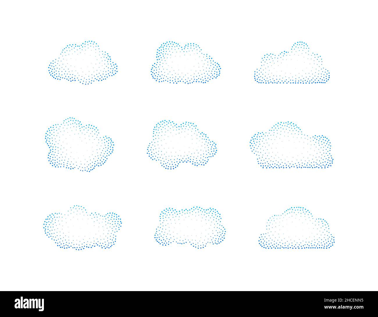 Set different shape clouds design hi-res stock photography and images ...