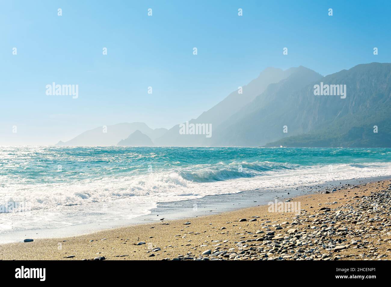 sea landscape on a windy sunny day Stock Photo - Alamy
