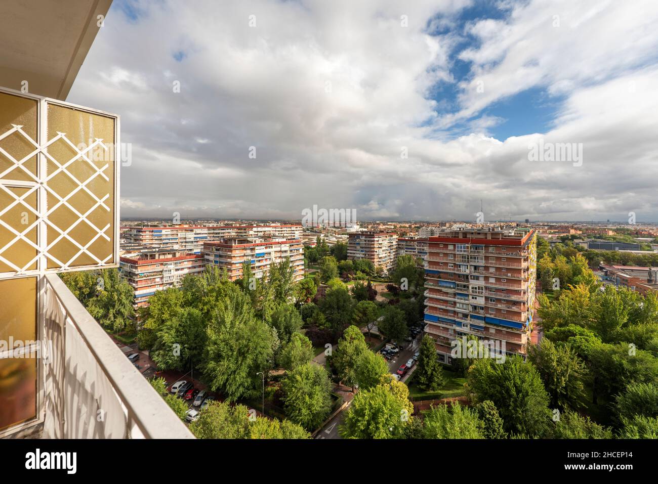 Residential housing complex seen from a long terrace Stock Photo - Alamy