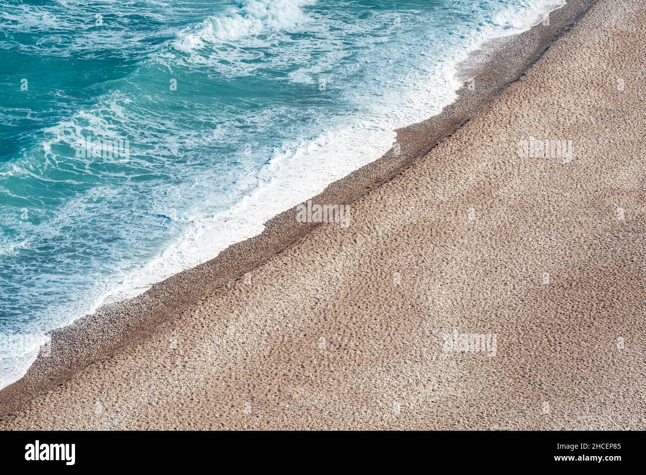 Aerial view seascape sunlit coastline hi-res stock photography and ...