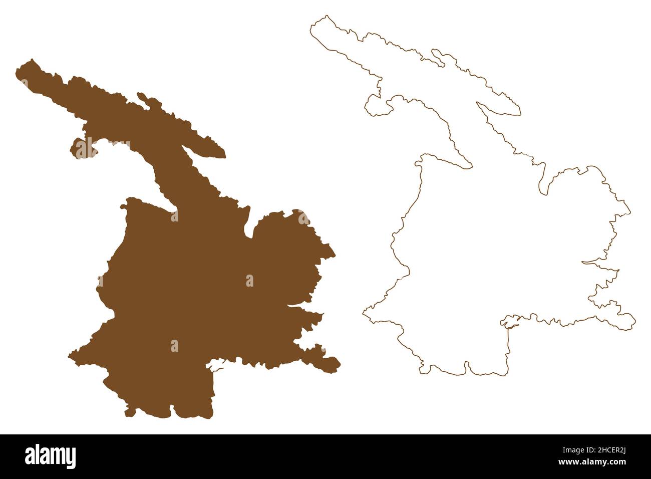 Kalymnos island (Hellenic Republic, Greece) map vector illustration ...