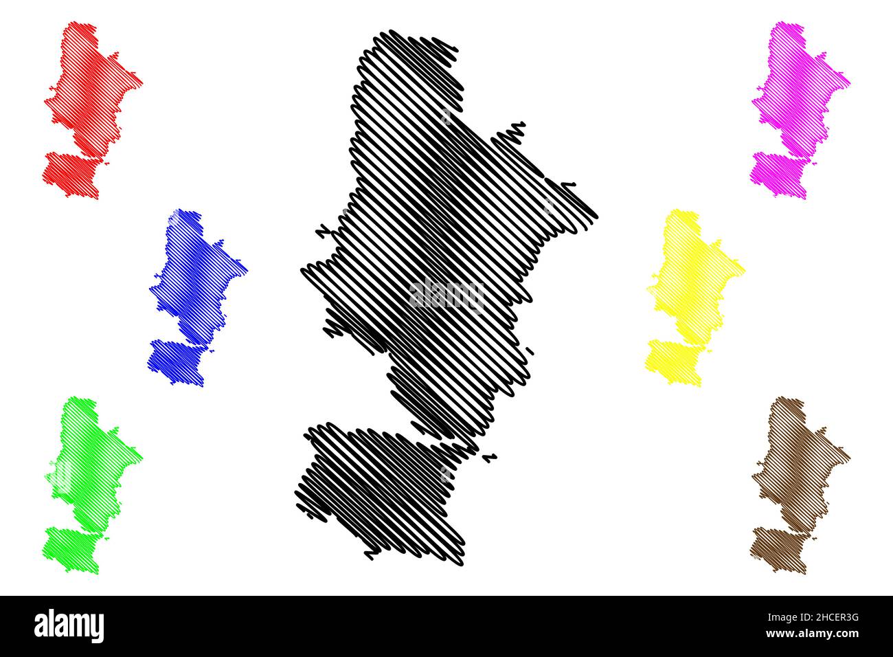 Raigarh district (Chhattisgarh State, division, Republic of India) map ...