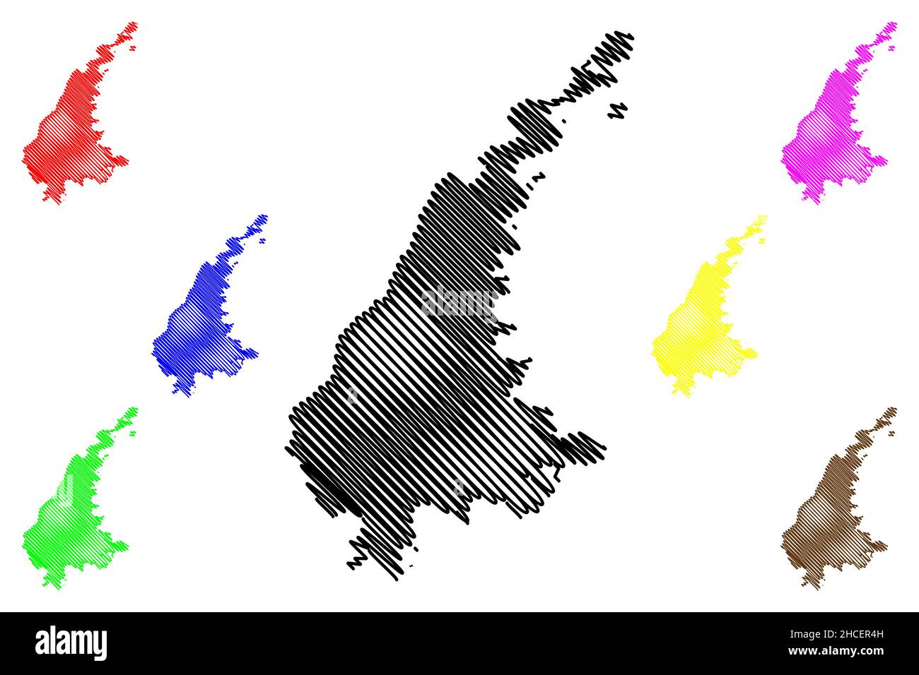 Rajsamand district (Rajasthan State, Republic of India) map vector ...