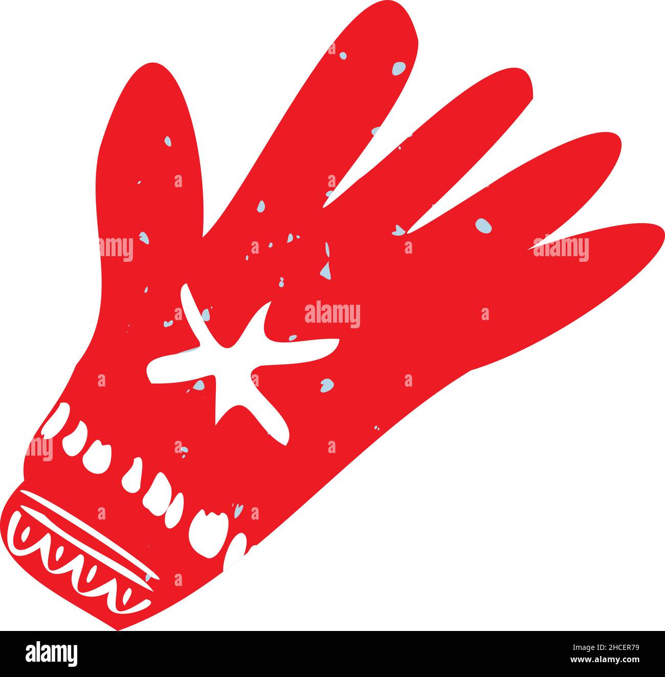 Right glove in white Stock Vector Images - Alamy