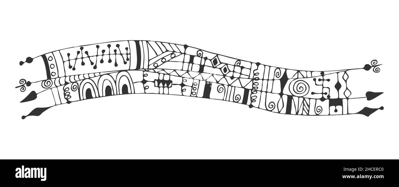 Zenspirations ornament doodling hand drawing zen art, stripe, border ...