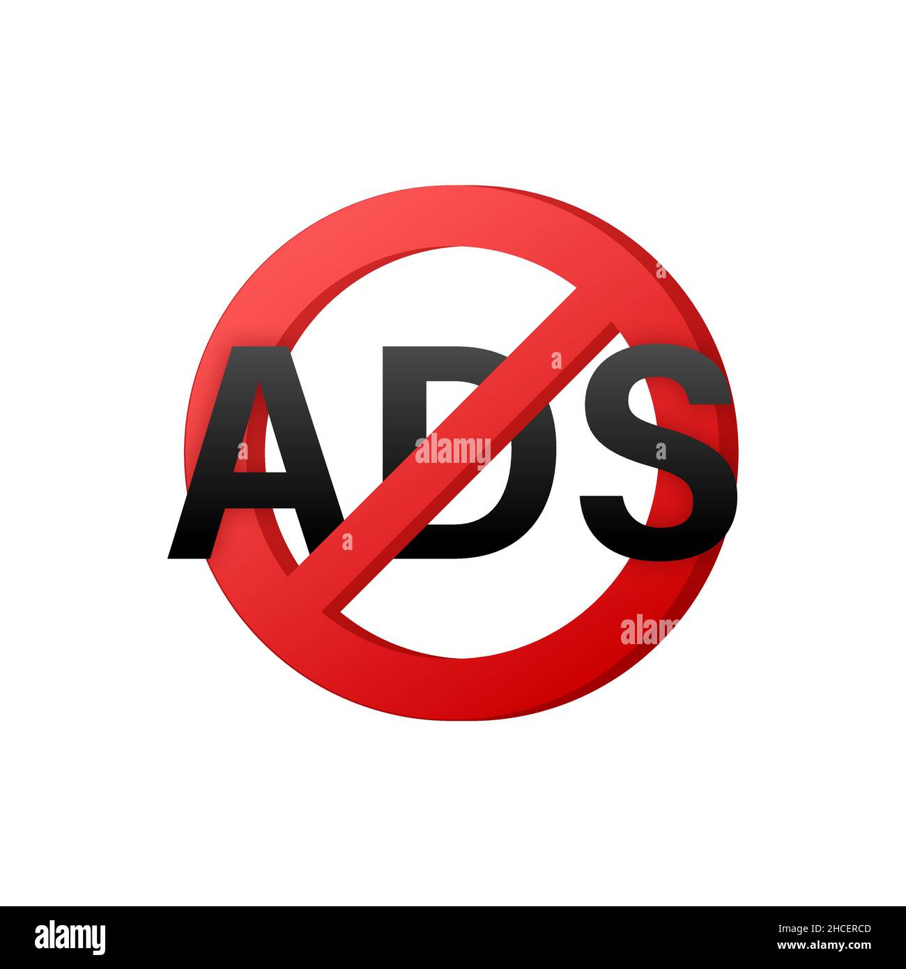 No ads for promotion design. Vector logo. Banner for concept design ...