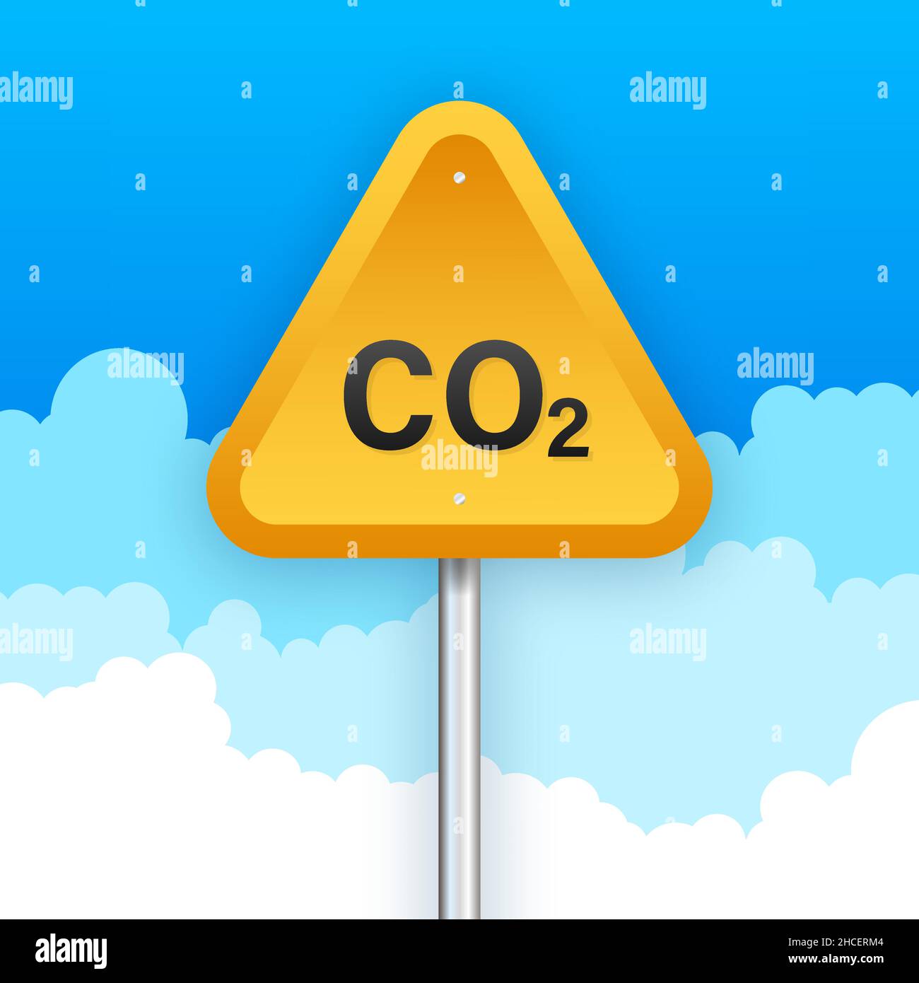 CO2 logo in flat style isolated on empty background. Flat icon on white ...