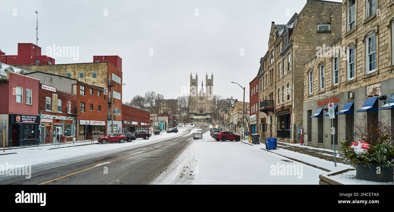 Guelph City Hall skating rink Stock Photo - Alamy