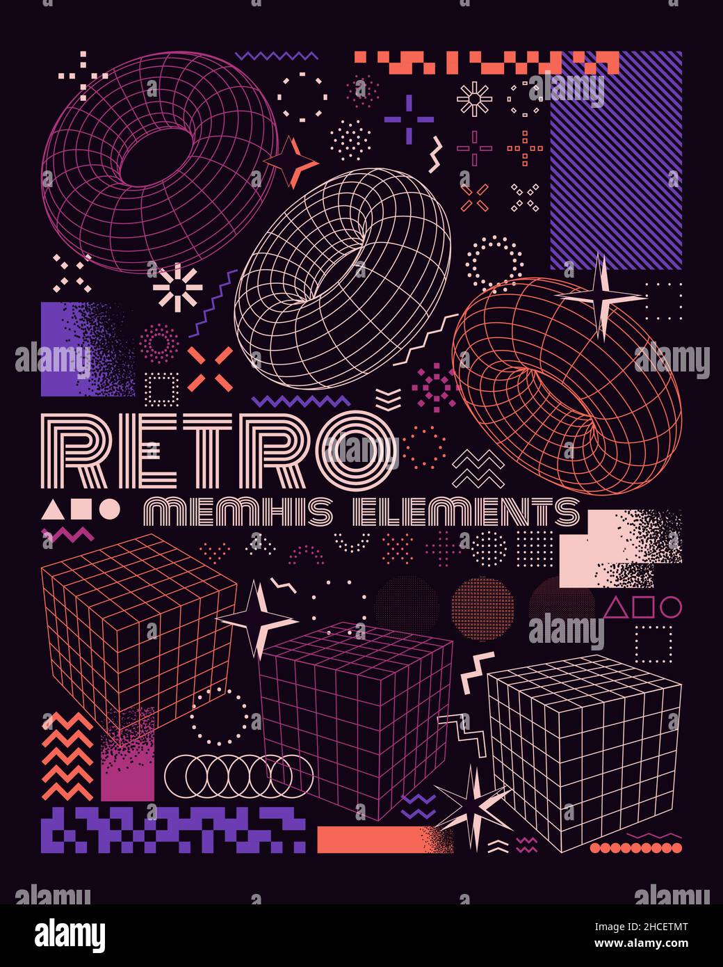 vector Memphis design elements Stock Vector Image & Art - Alamy