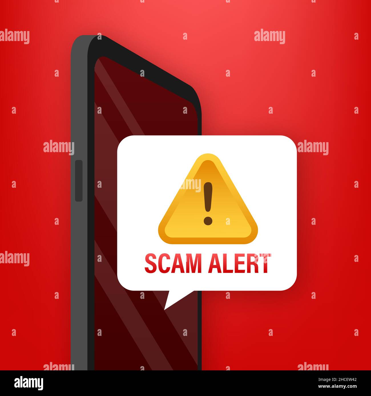 Scam alert. Hacker attack and web security vector concept, phishing ...