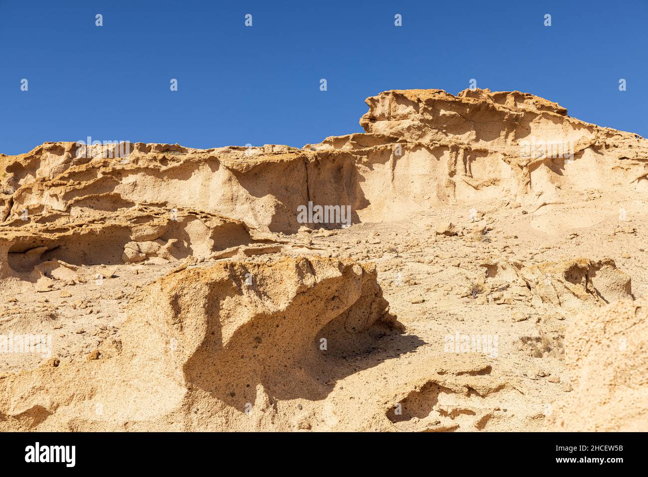 The area of wind eroded pumice stone known as the Natural monument of ...