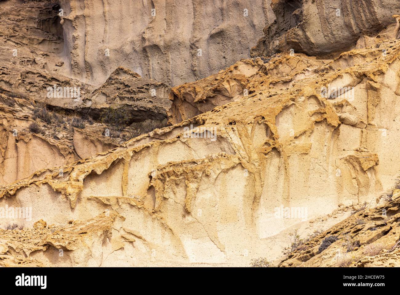The area of wind eroded pumice stone known as the Natural monument of ...