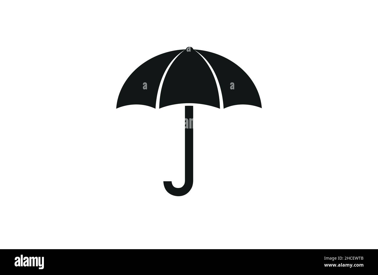 Creative Black Umbrella Logo Design Symbol Vector Illustration Stock ...